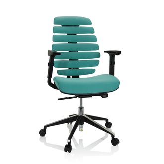 hjh OFFICE Profi Bürostuhl Ergo LINE II Stoff Türkis, ergonomischer Drehstuhl, GS geprüft, TÜV Süd nach DIN EN 1335-1, 1335-2