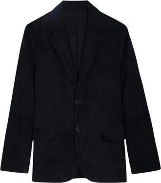 Zadig&Voltaire Blazer en daim Valfried - Homme - Vestes - Noir - Taille: L