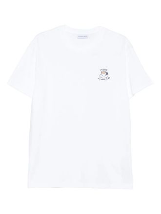 Maison Labiche t-shirt Caf&eacute; Popincourt &agrave; broderies - Blanc