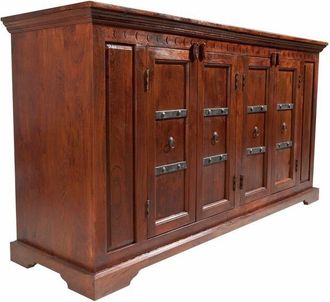 Massivmoebel24 Sideboard Akazie 171x50x90 nougat lackiert oxford 403