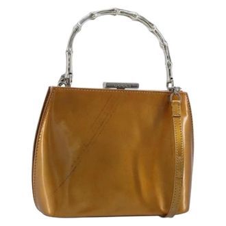 Gucci Sac bandouli&egrave;re en cuir verni Pre-owned - Femme - Pre-owned - Jaune - Taille: ONE Size