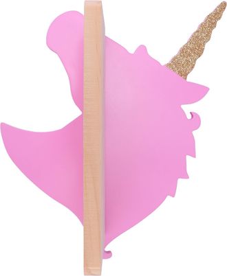 BESPORTBLE Wandmontiertes Holzregal mit Einhorn Motiv Platzierungsgestell f&uuml;r Wohnzimmer Badezimmer Schlafzimmer Multifunktionaler Holz Organizer f&uuml;r Zuhause