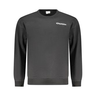 Superga Baumwoll-Sweatshirt mit Rundhalsausschnitt und Rippstrickb&uuml;ndchen - - Sweatshirts & Hoodies - Herren - Schwarzk - 2XL