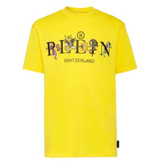 Philipp Plein T-shirt Rundhals SS Tattoo - - Tops - Herren - Gelb - 3XL
