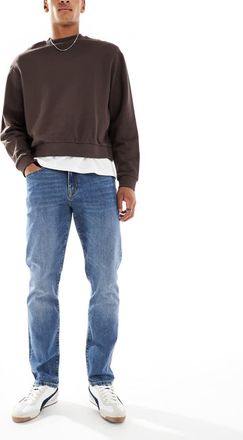 Superdry Jean slim droit style vintage - Bleu moyen