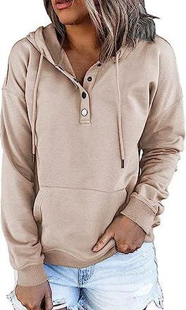 Generic Sweat &agrave; capuche surdimensionn&eacute; pour femme 2026 Y2k Sweat &agrave; capuche Veste &agrave; capuche Manteau long Pull Hauts Loisirs Sport T-shirt &agrave; manches longues Aut