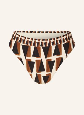 Seafolly High-Waist-Bikini-Hose Secret Garden schwarz