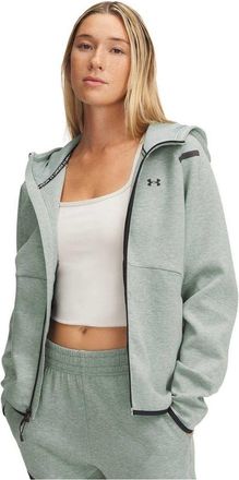 Under Armour Hoodie mit durchgehendem Rei&szlig;verschluss f&uuml;r Damen, Raglan&auml;rmel (Gr&uuml;n meliert)