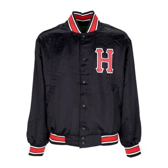 HUF Satin Bomberjacke Schwarz - - Jackets - Herren - Schwarzk - M