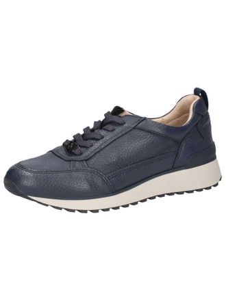 Caprice Damen Sneaker flach aus Leder mit Schn&uuml;rsenkeln, Blau (Ocean Deer), 38 EU