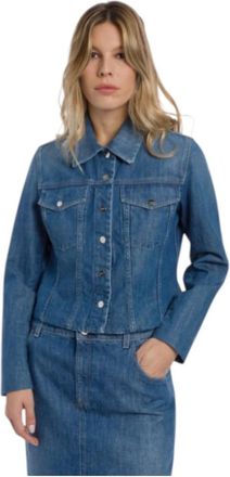 Dondup Femme, Vestes, Bleu, Taille: 36 FR Veste en jean slim