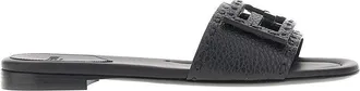 Fendi Baguette grained leather slides Woman 38+