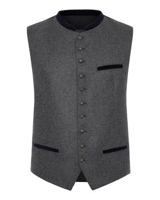 Hammerschmid Trachtenweste in Loden-Qualit&auml;t mit Samtbesat in