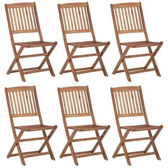 vidaXL Vidaxl - Chaises pliables de jardin 6 pcs Bois dacacia solide