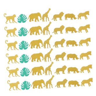 OSALADI 100 St&uuml;ck Hawaiianisches Ebene und Monstera Konfetti aus Papierstreu Bunte Geburtstagsdeko f&uuml;r Party und Festtagsdekoration