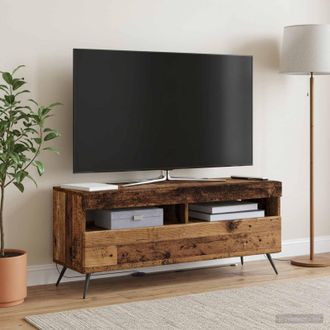 vidaXL Vidaxl Mobile Tv Led Legno Antico Legno Ingegnerizzato