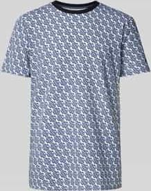 Christian Berg T-Shirt mit geripptem Rundhalsausschnitt