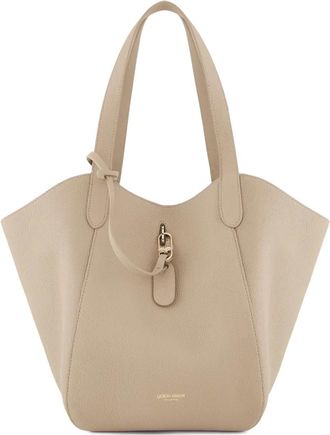 Giorgio Armani Schultertasche aus Leder - Nude