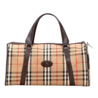 Burberry unisex, Pre-owned, Beige, Taille: ONE Size Pre-owned Haymarket Check Weekend Bag