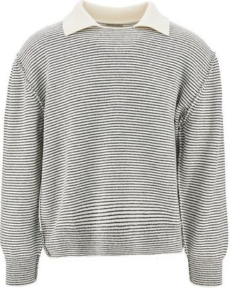 Mfpen Striped wool sweater with collar Man S