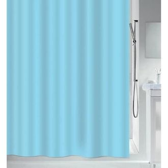 MSV Rideau de Douche en Polyester Imperméable, Design Élégant et Moderne, Idéal, Dimensions 180x180cm, Couleur Bleu, Accessoire de Salle de Bain, Vinyle, 