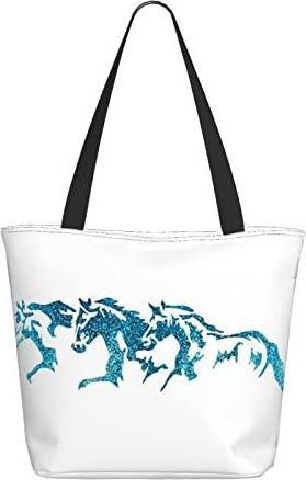AOOEDM Sparkling Horse Ladies Shopping Bag 13x11x7in.Le cadeau parfait pour la Saint-Valentin.Cest de la Saint-Valentin pour maman, fille, &eacute;pouse, etc