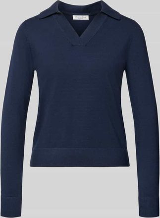 Christian Berg Regular Fit Longsleeve aus Viskose-Mix mit Polo-Kragen