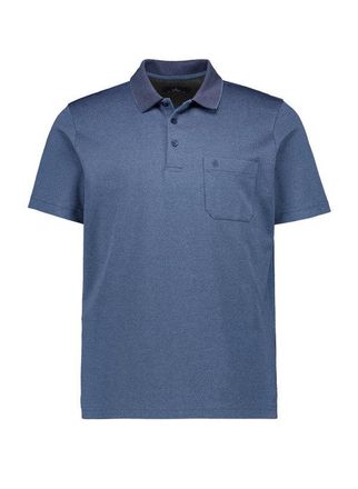 Ragman Herren Polo-Shirt blau