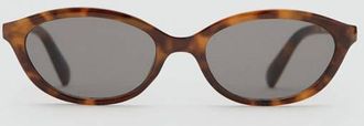 Mango Sonnenbrille mit rechteckigem Brillengestell schokolade - Damen - Einheitsgr&ouml;&szlig;e - MANGO