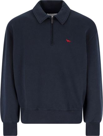 Maison Kitsun&eacute; Zip Sweatshirt Profile Fox