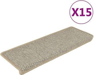 vidaXL vidaXL Treppenmatten Selbstklebend Sisal-Look 15 Stk 65x21x4 Gr&uuml;n