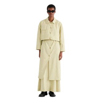 Meimeij Femme, Robes, Beige, Taille: 42 FR Trench Smontabile