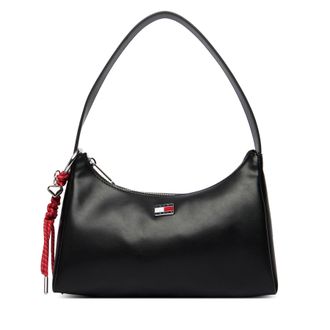 Tommy Jeans Handtasche Tommy Jeans Tjw City Charm Shoulder Bag AW0AW18458 Schwarz