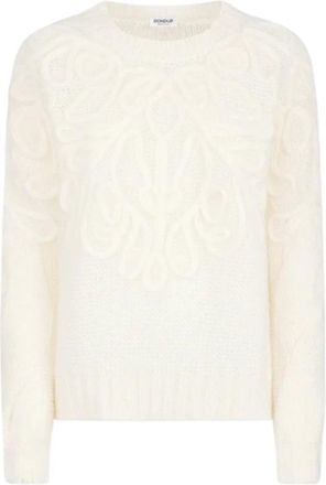 Dondup Femme, Pulls, Blanc, Taille: 36 FR Pulls &agrave; col rond