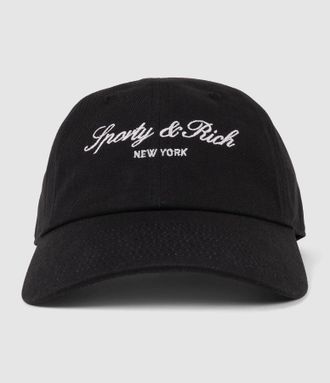 Sporty & Rich Casquette Signature Ny Faded Black