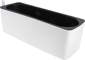 Happyyami Pot De Fleur Auto-Arrosage avec Jauge De Niveau deau R&eacute;servoir deau Int&eacute;gr&eacute; Plastique Durable Id&eacute;al pour Jardinage Et D&eacute;coration Int&eacute;rieure