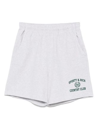 Sporty & Rich short de sport à patch logo - Gris