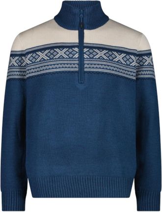 F.lli Campagnolo Herren Knitted Pullover Half Zip mit Wolle - 50