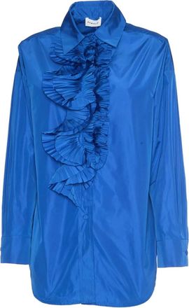 P.A.R.O.S.H. Gerüschtes Pimpy Hemd - Blau