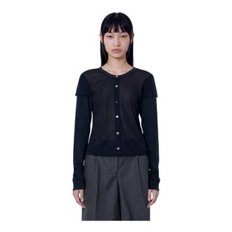 Our Legacy Gilet Manches Longues Heat - Femme - Pulls - Noir - Taille: 34 FR