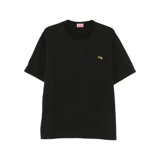 Kenzo Homme, Tops, Noir, Taille: M T-shirt classique Gots Jumping Tiger Crest