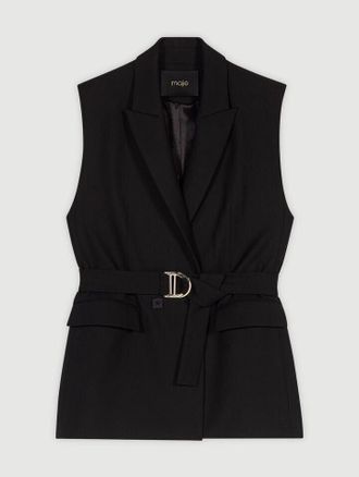 Maje Veste De Tailleur Longue - Noir - Maje