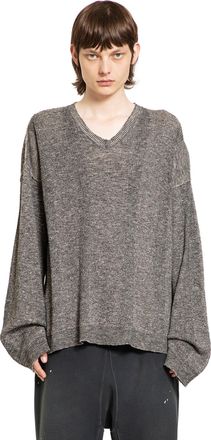 Maison Margiela Cotton Linen V-Neck Sweater