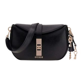 Guess Brooke Charm Schultertasche - - Bags - Damen - Schwarzk - ONE SIZE