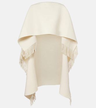 Toteme Poncho en laine mélangée
