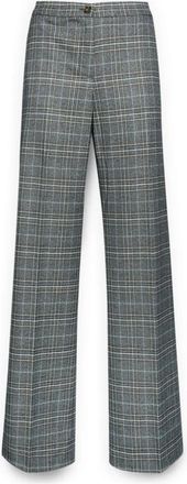 Elena Miro Femme, Pantalons, Gris, Taille: 40 FR Pantalon en tissu &agrave; motifs