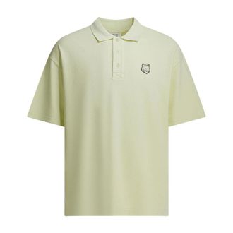 Maison Kitsun&eacute; Fox Head Patch Kurzarm-Polohemd - - Tops - Herren - Gr&uuml;n - L