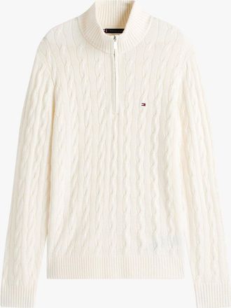 Tommy Hilfiger Pull col zipp&eacute; en laine m&eacute;lang&eacute;e