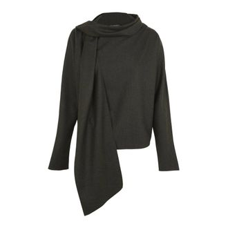 Cortana Fabula- dunkelgr&uuml;nes Top aus reiner Wolle - - Blouses & Shirts - Damen - Gr&uuml;n - XS