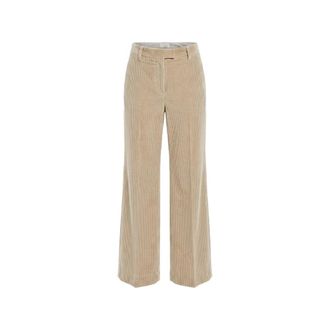 Brunello Cucinelli Cord-Hosen mit geradem Bein - - Trousers - Damen - Beige - L